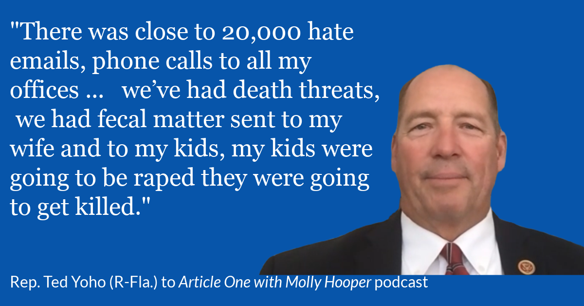 Rep. Yoho talks aftermath of AOC kerfuffle … | ARTICLE ONE with Molly ...